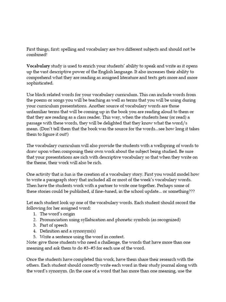 5th Gd. Language Skill Notes - 2017 - Final | PDF