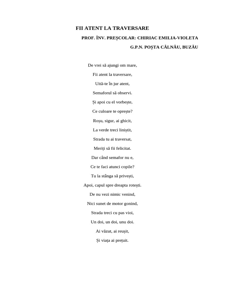 Fii Atent La Traversare | PDF