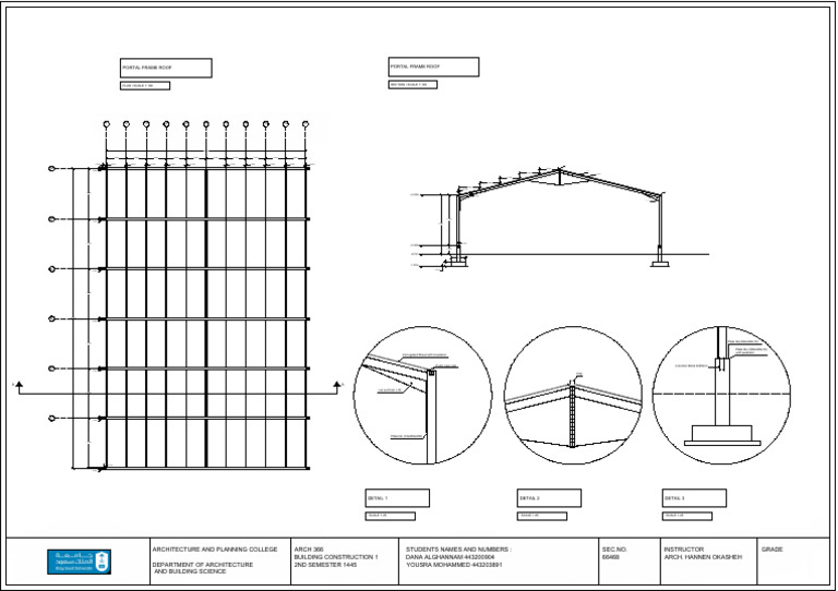 Portal Frame Roof Model | PDF