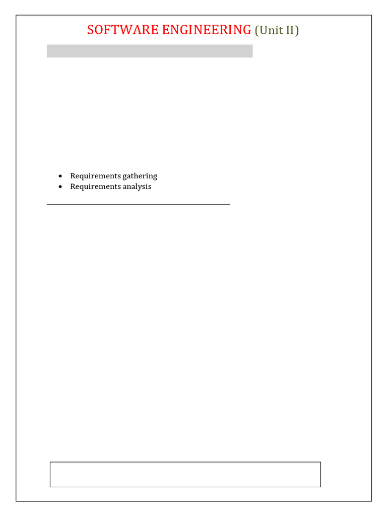 Software Engineering Unit 2 | PDF