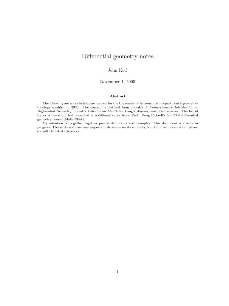 Differential_geometry_notes | PDF