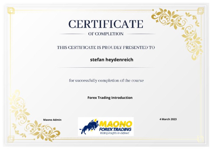 Forex Introduction Certificate | PDF