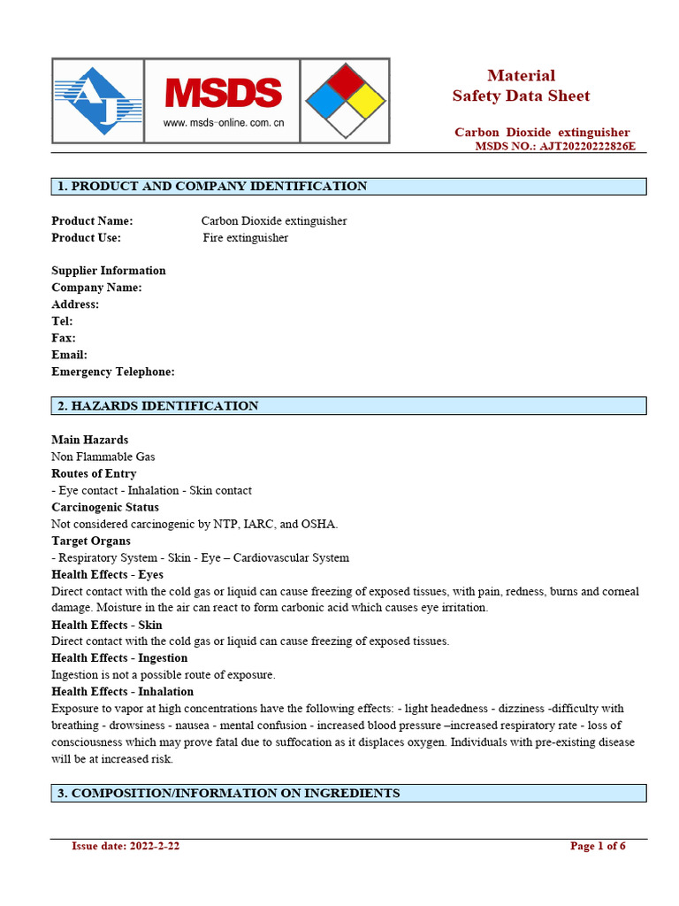 MSDS 1910 | PDF