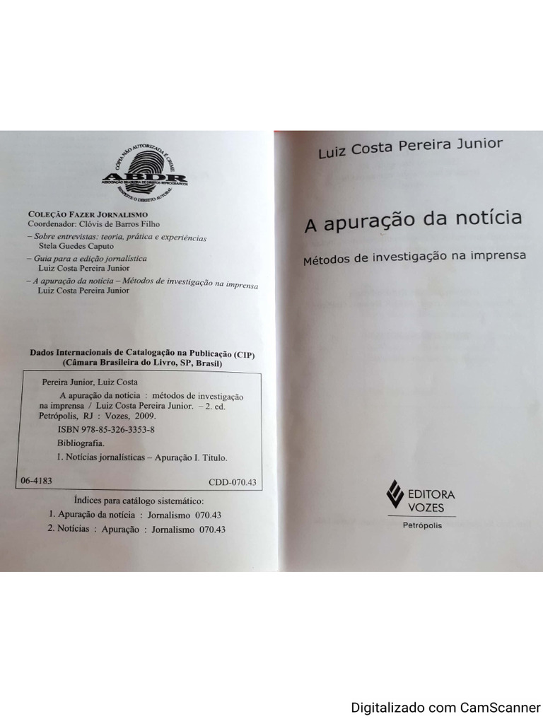 Texto 1 Int. Cap.1 A Apurao Da Notcia 1 | PDF