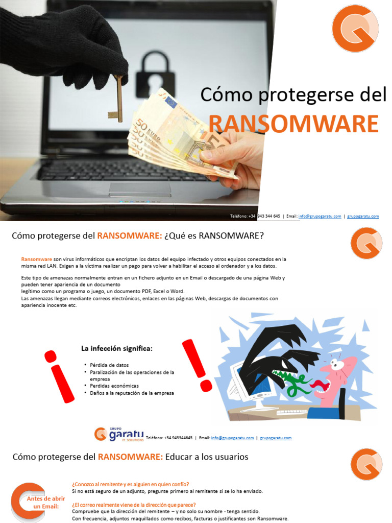 Es Protegerse de Virus Como Ransomware | PDF