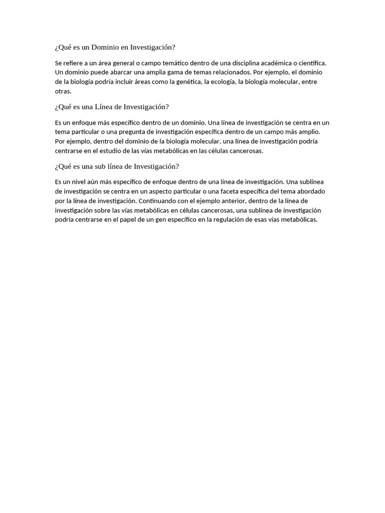 U1 S2 Tarea 1 Investigar Los Términos de Las Líneas de Investigación | PDF U1 S2 Tarea 1 Investigar Los Términos de Las Líneas de Investigación | PDF