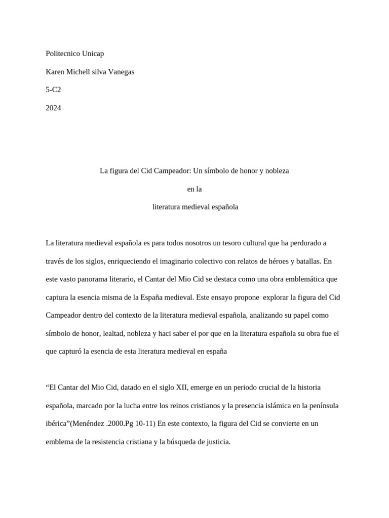 La Figura Del Cid Campeador - Un Símbolo de Honor y Nobleza en La ...