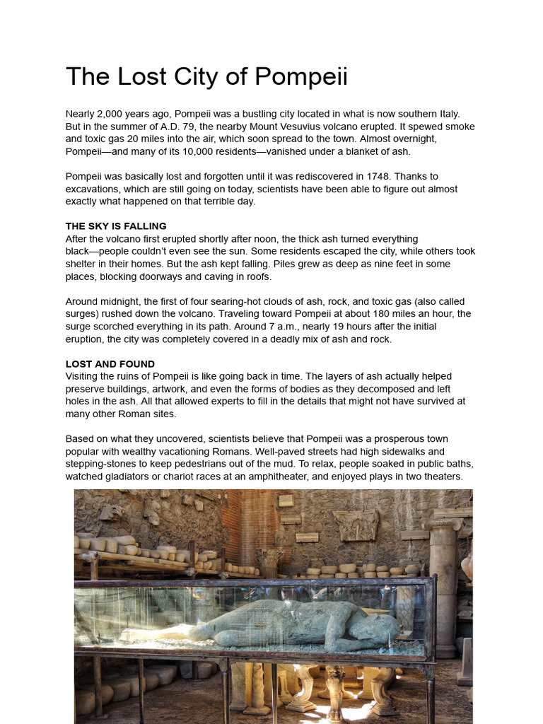 The Lost City of Pompeii | PDF