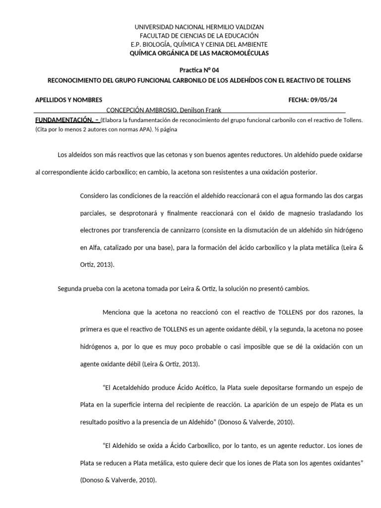 Practica 4 Lab Tollens Pdf