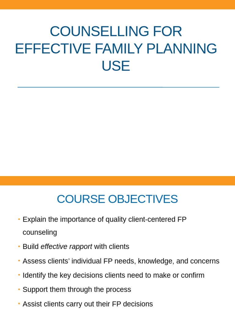 Counseling For FP Use For Class | PDF | Communication | Career & Growth
