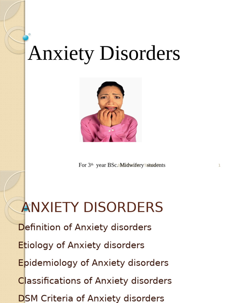 Overview of Anxiety Disorders for Midwifery | PDF | Anxiety | Phobia