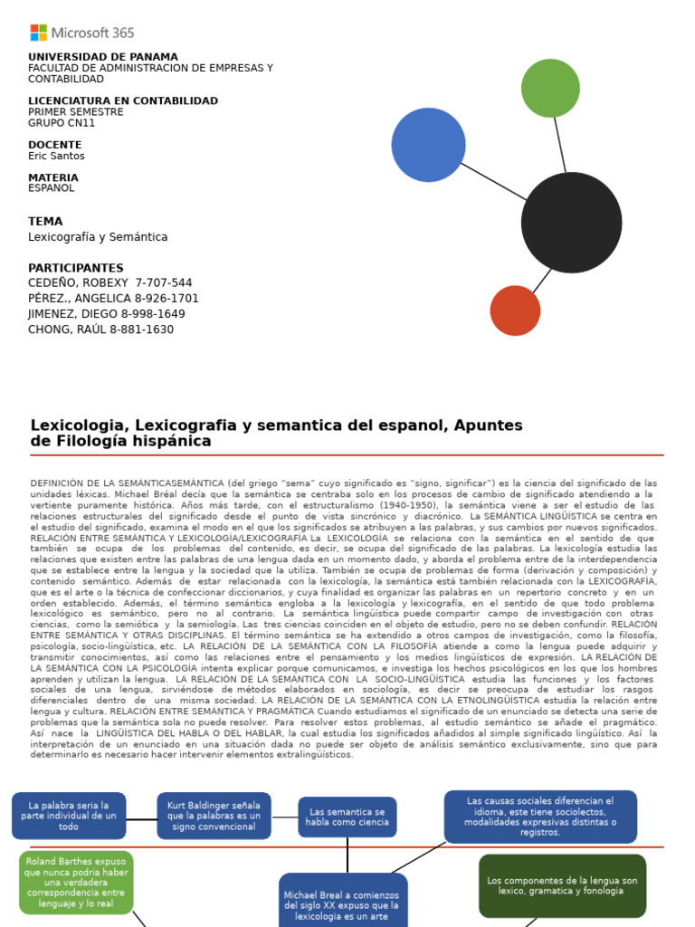 Mapa Mental - Lexicologia y Semantica. | PDF