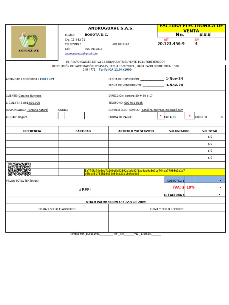 Factura de Venta | PDF
