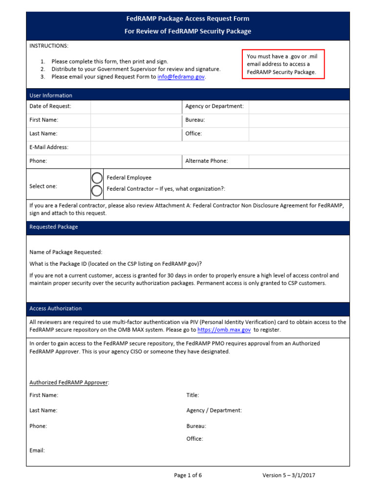 Agency Package Request Form | PDF