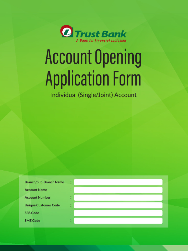 Account Opening Form Folder Individual | PDF