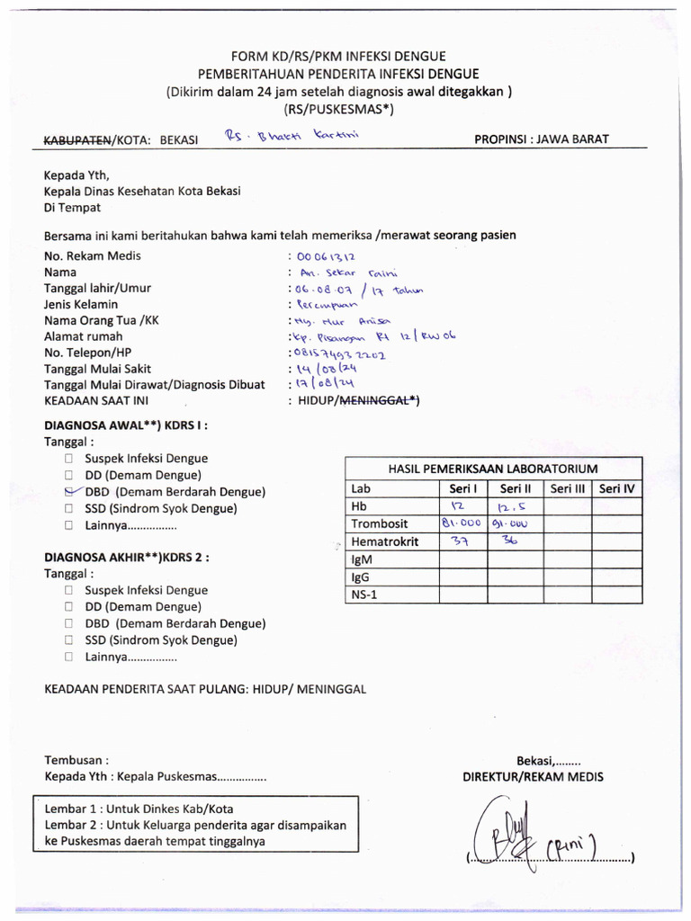 Form Kdrs Sekar Raini Nur Isnaeni (061312) | PDF