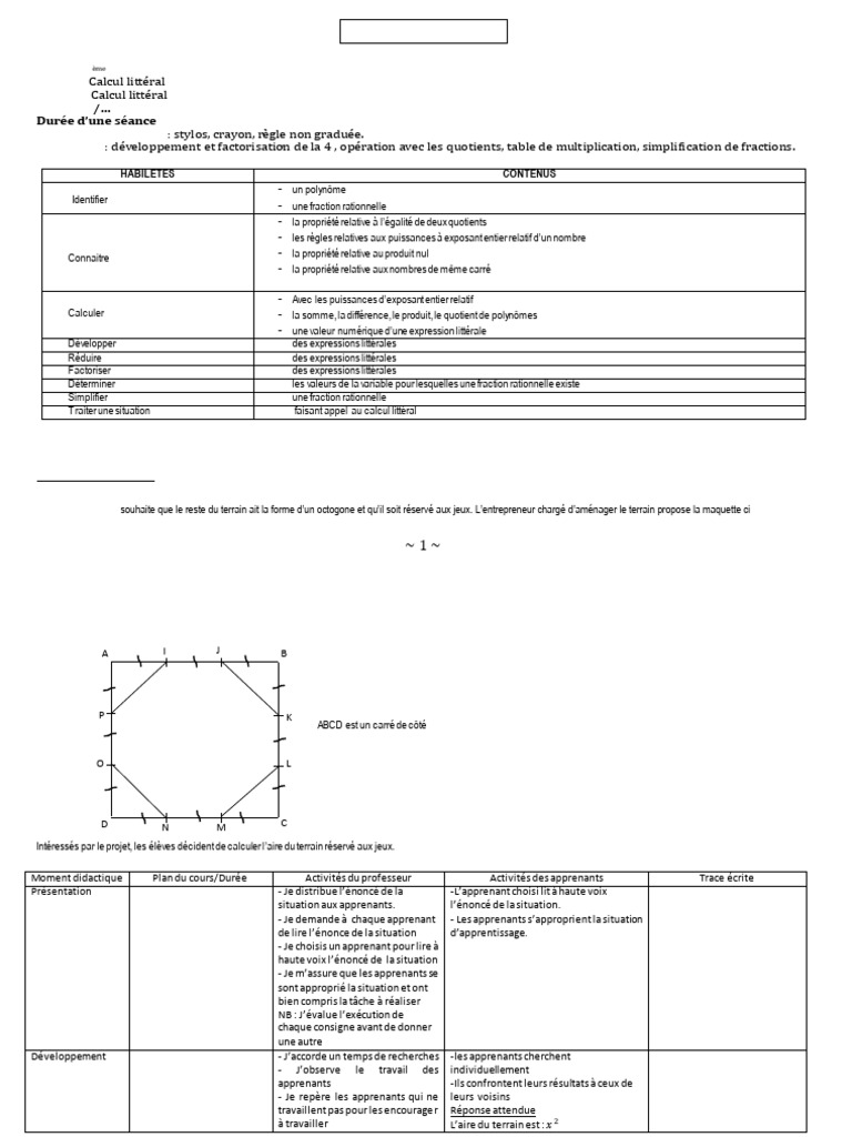 COURS Maths 3è TOME 1 Apc | PDF
