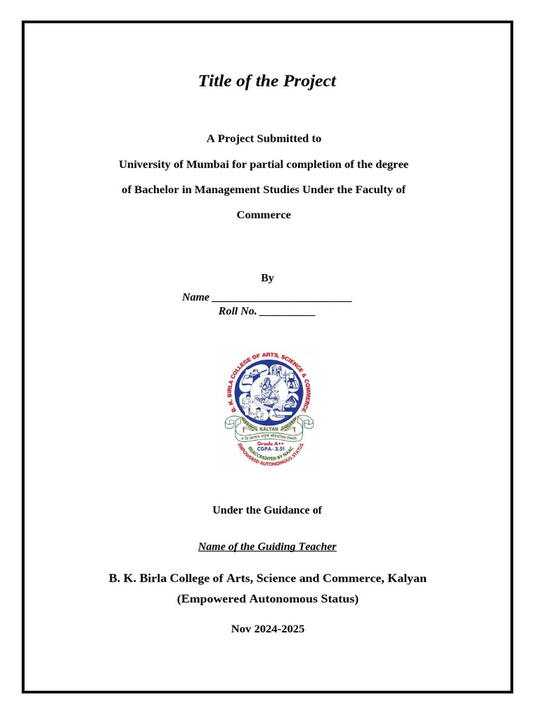 BMS New Project Format-2 | PDF