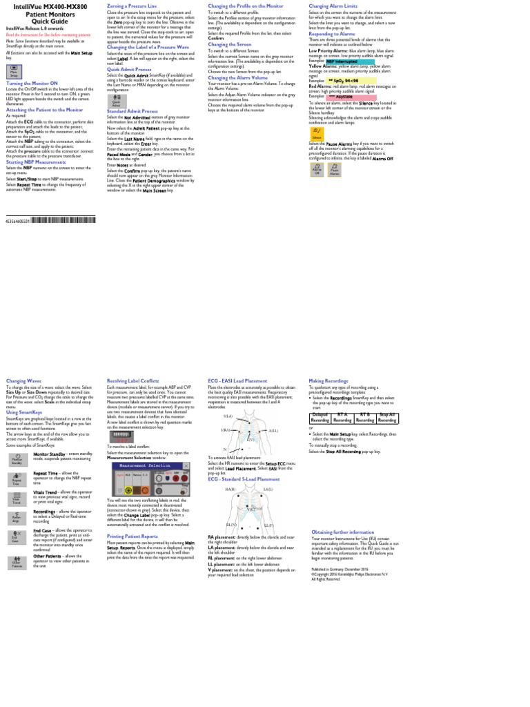 MX400-800_IntelliVue_Patient_Monitor_Quick_Guide_4535_646_05501_(ENG) | PDF