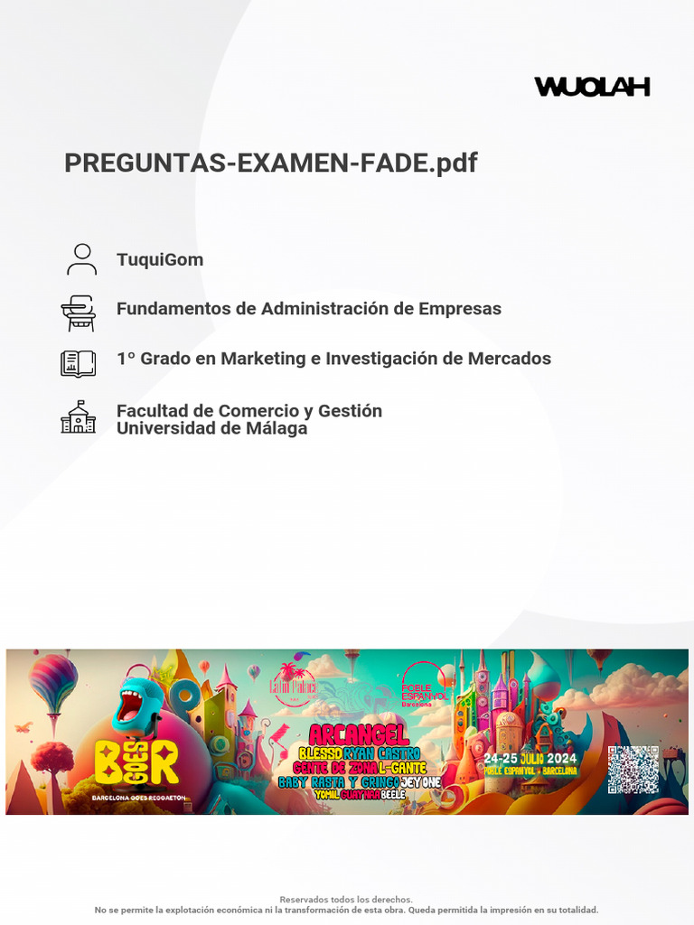Wuolah Free PREGUNTAS EXAMEN FADE | PDF