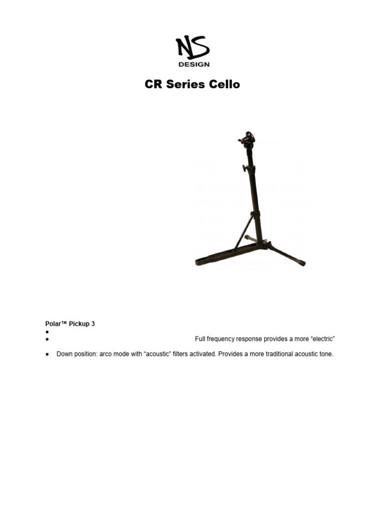 NS Design CR Cello Owners Manual | PDF