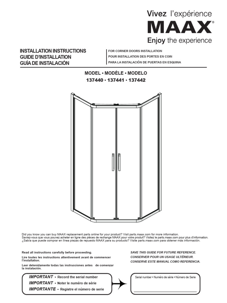 Maax Install Guide 10037631 Radia Na en | PDF