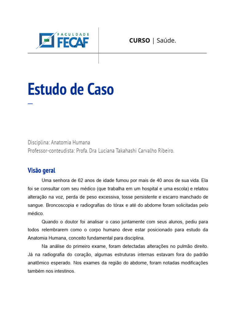 Case Anatomia Humana.docx11 | PDF