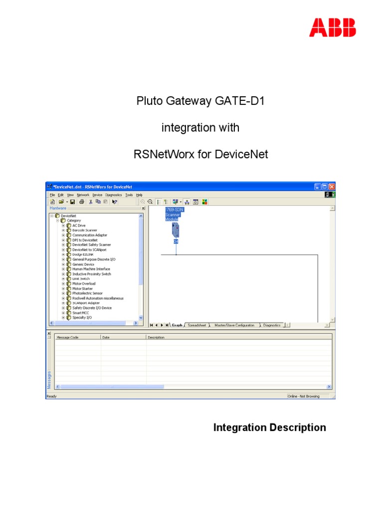 RSNetWorx for DeviceNet | Image Scanner | Online And Offline