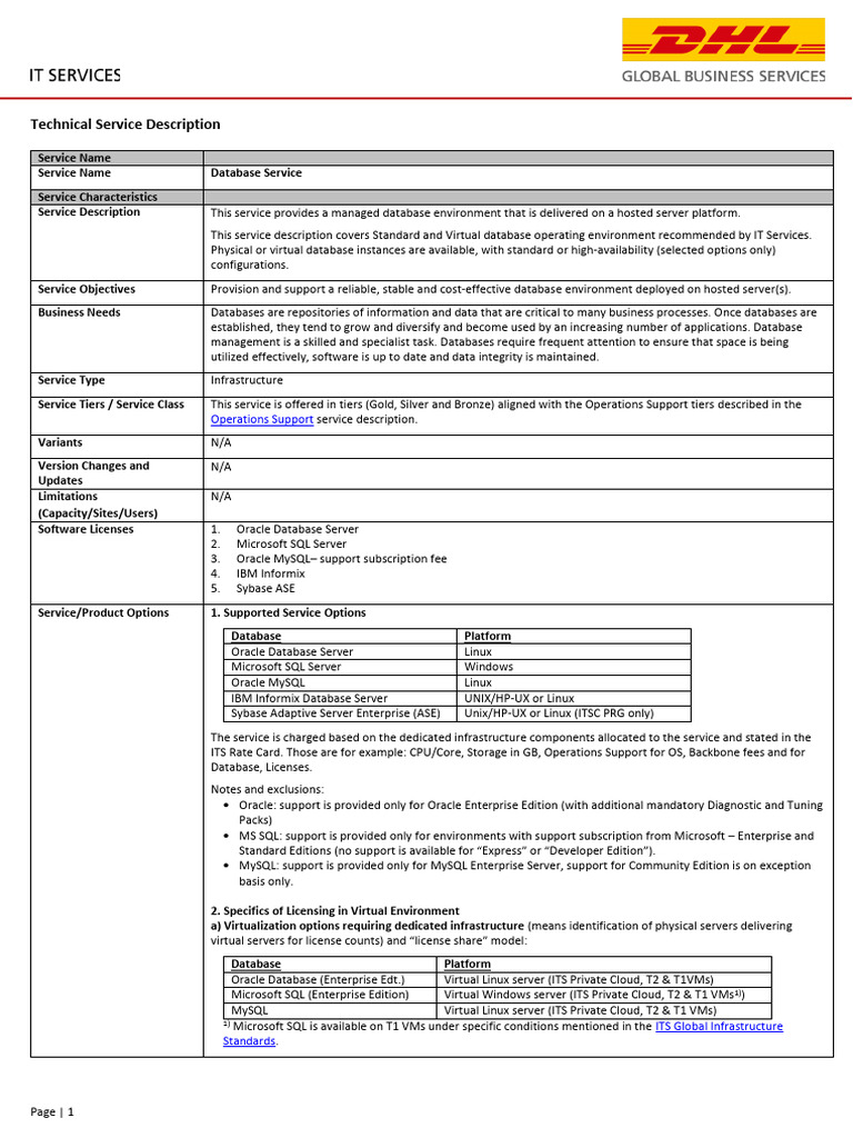 Database Service Sd Pdf
