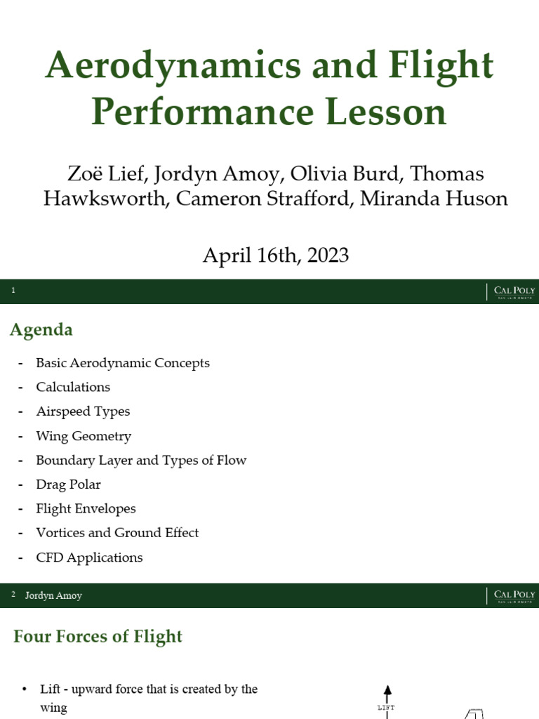 Aerodynamics - and - Flight Performance - Lesson | PDF