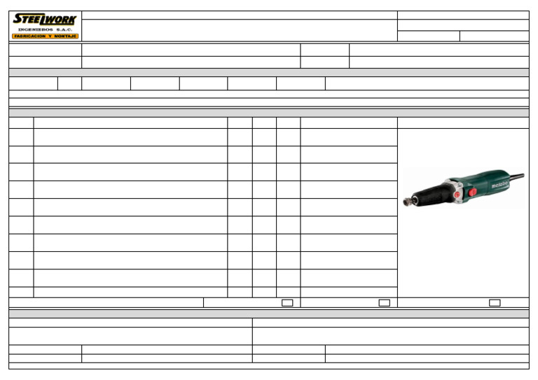 STW-SSOMA-PG12-FC40 - Check List de La Turbineta | PDF