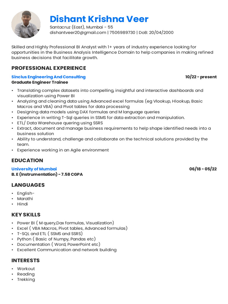 Dishant Krishna Veer - Resume | PDF