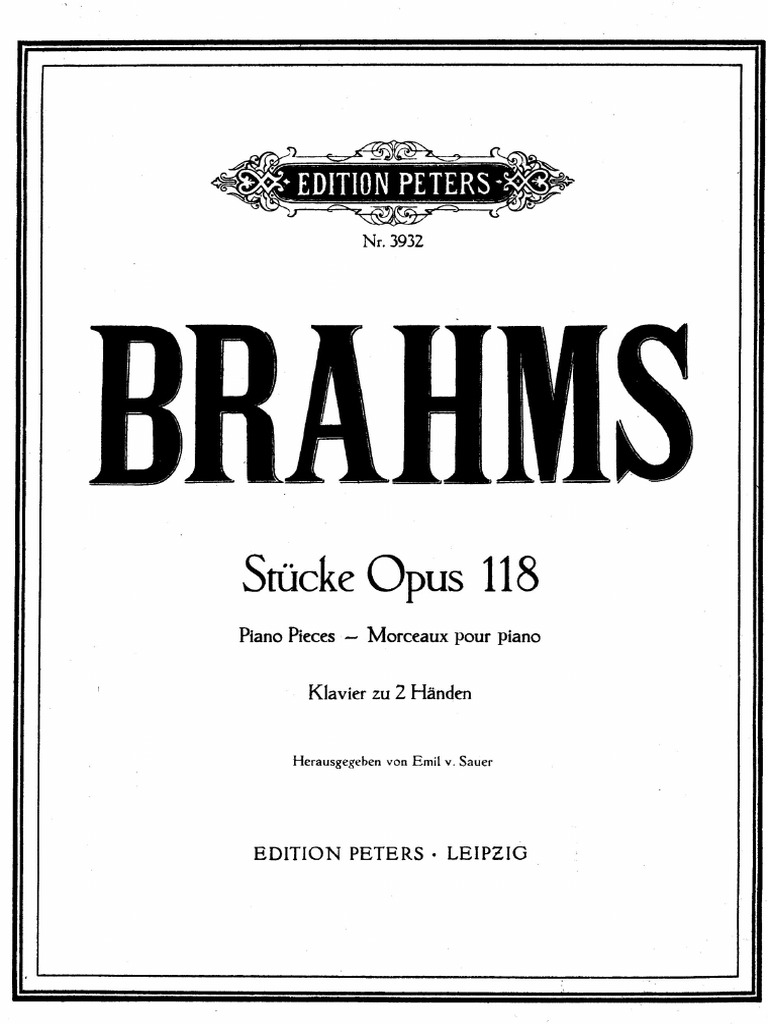Brahms - Op.118, No.2 | PDF