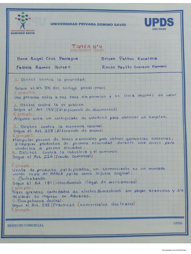 Tarea N°4 Derecho Comercial | PDF