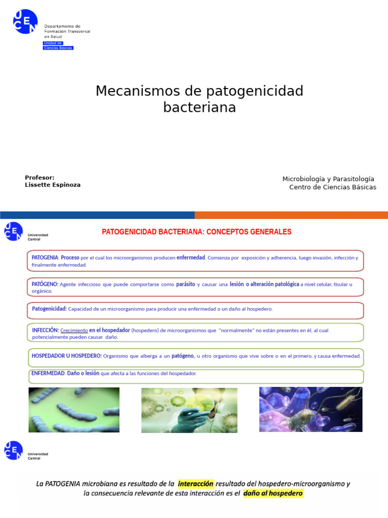 Clase 4 - Patogenicidad BACTERIANA UCEN | PDF