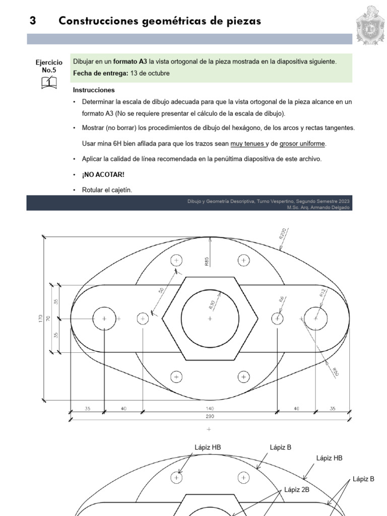 Ejercicio No.5 - Vista Ortogonal de Una Pieza | PDF