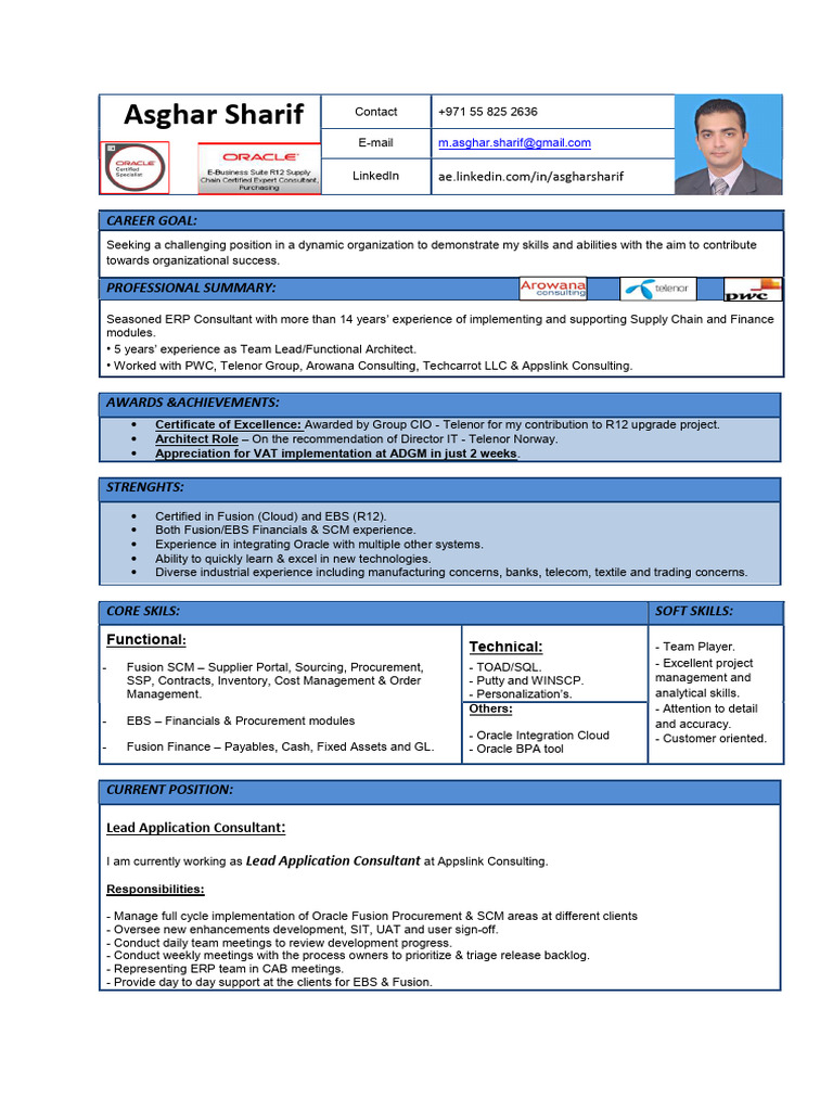 Asghar Sharif CV | PDF
