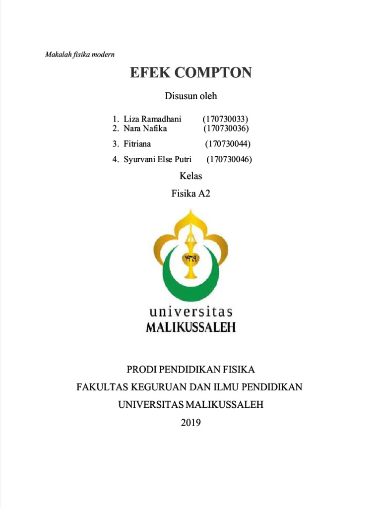 PDF Efek Compton Kelompok 3 - Compress | PDF