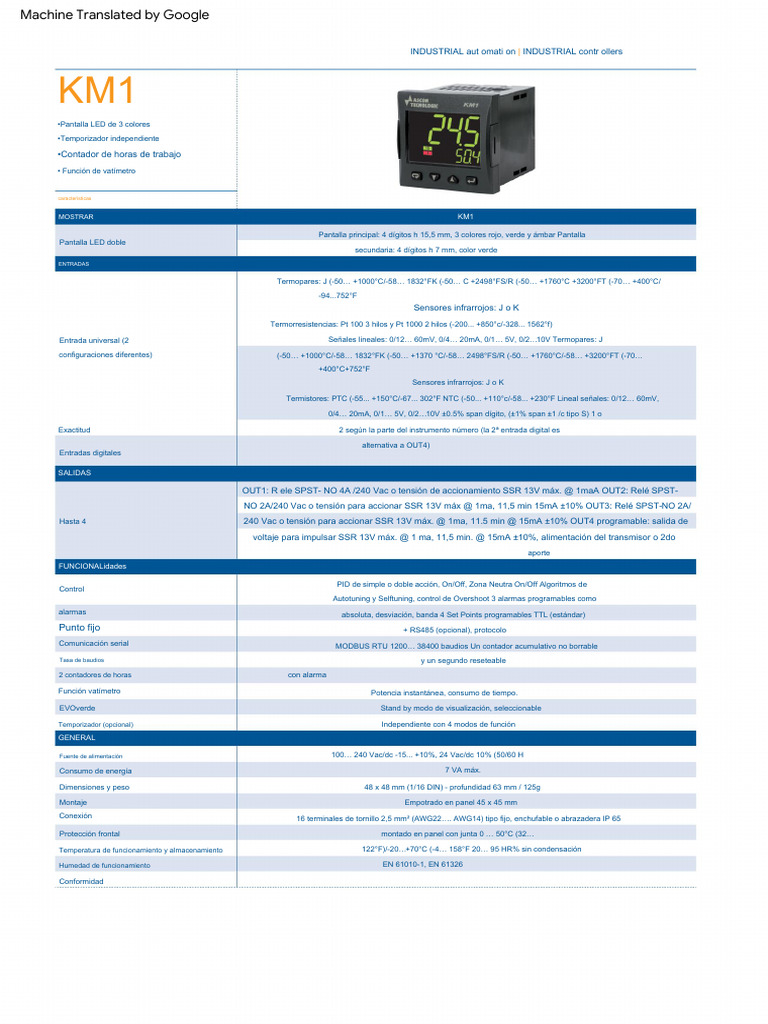Pirometro Ascom Km1 Detalles Español | PDF