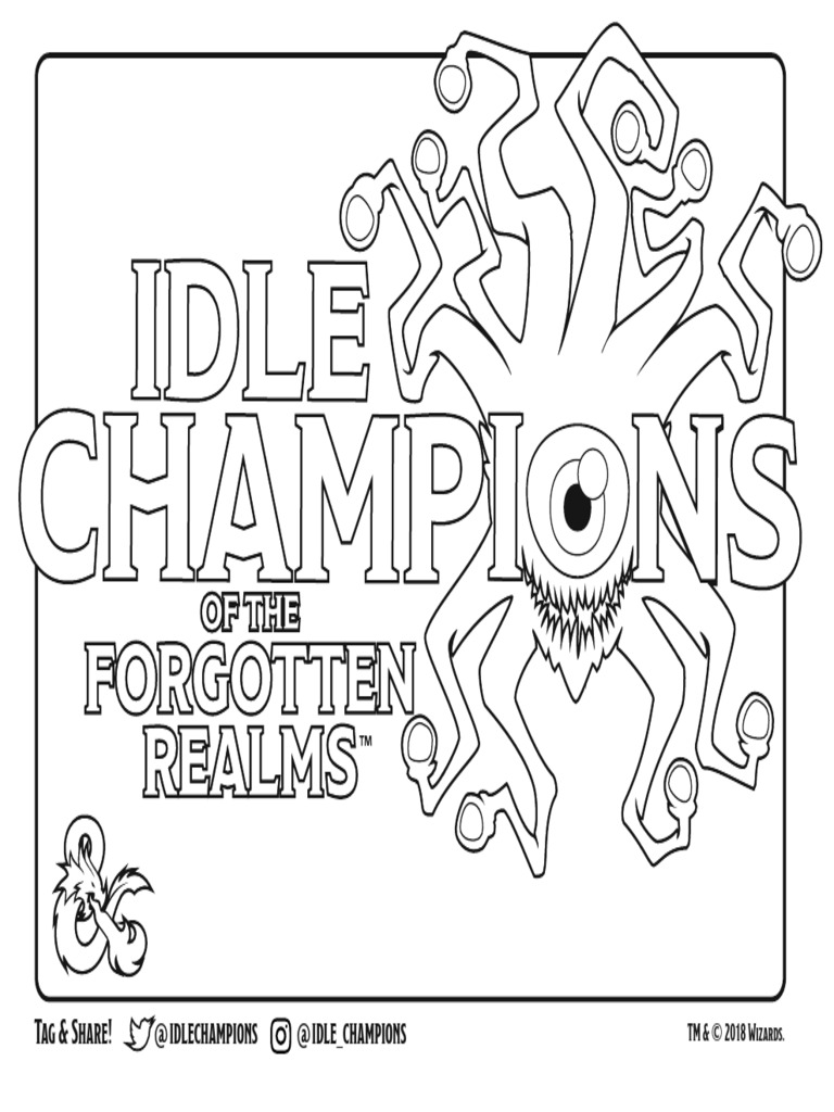 Idle Champions Colouring Sheets - Page - 01 | PDF