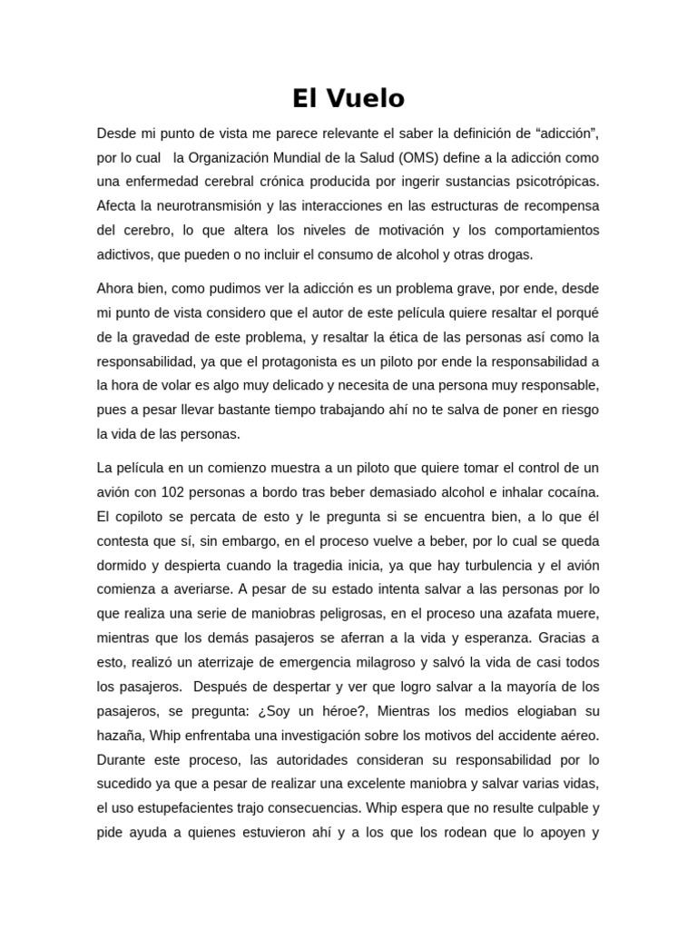 Ensayo El Vuelo | PDF