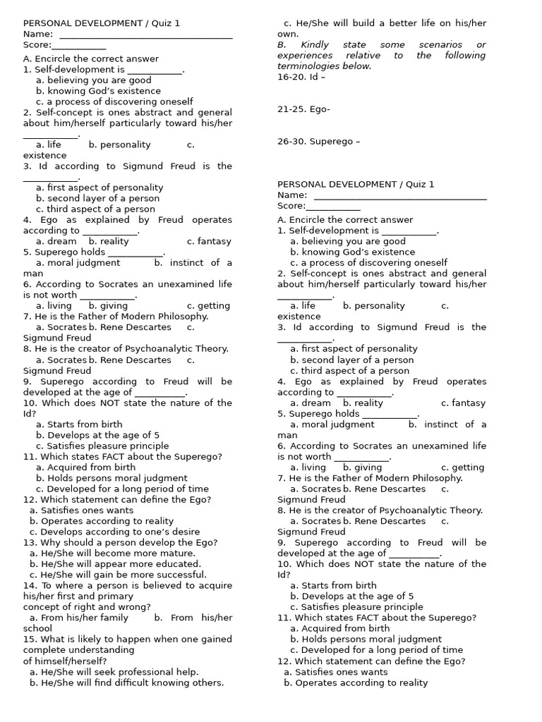 PD QUIZ 1 | PDF