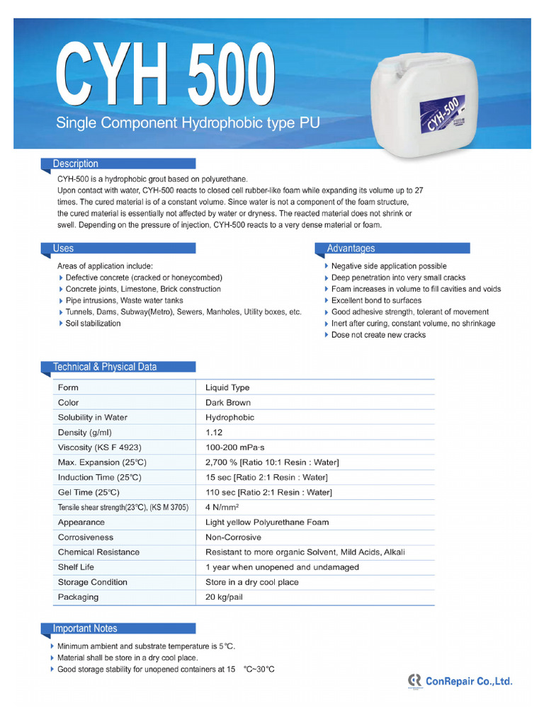 Cyh 500 TDS | PDF