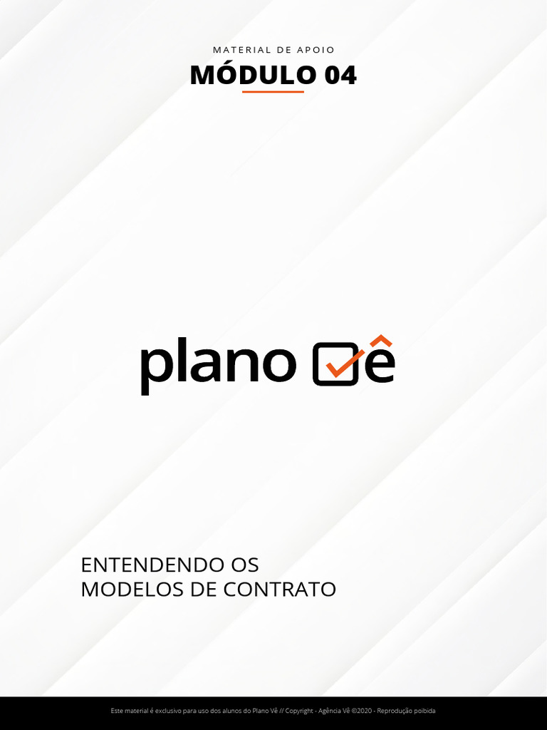 13 - Entendendo Os Modelos de Contrato - Módulo 04 - Plano Vê | PDF