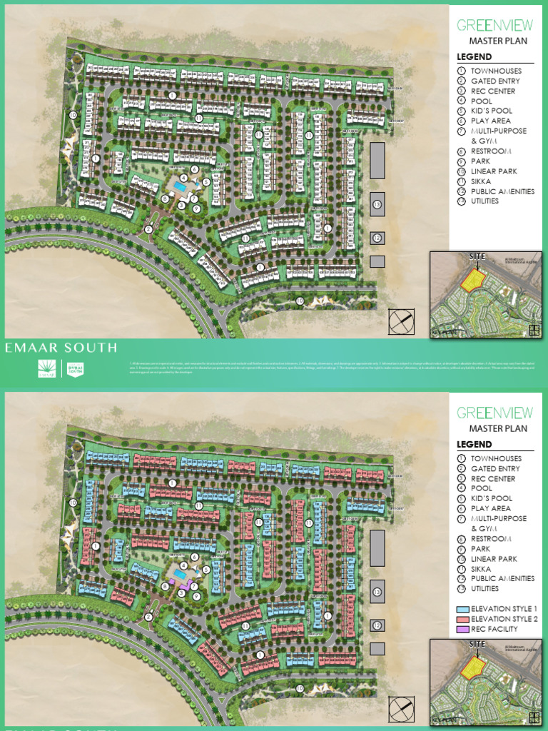 Emaar South Greenview 1 Cluster Map | PDF
