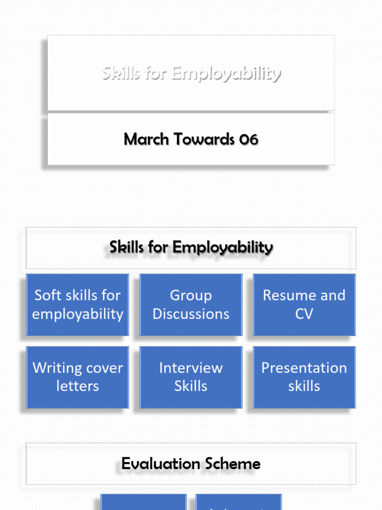 Skills for Employability RT | PDF