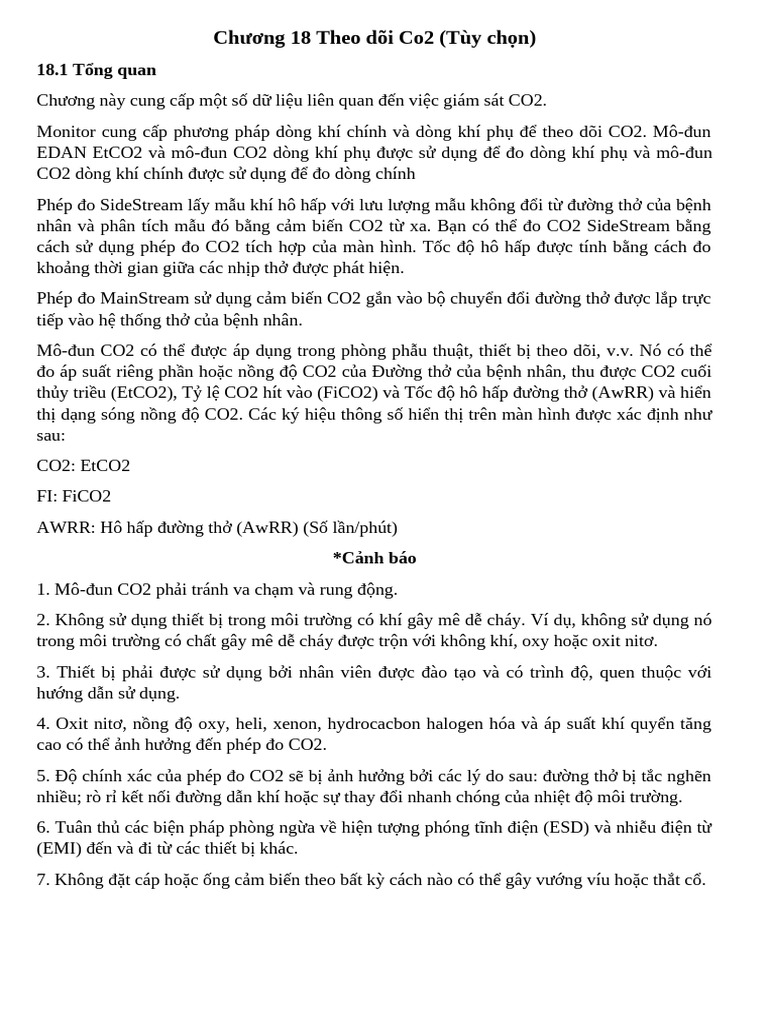 Chương 18 Theo dõi Co2 | PDF