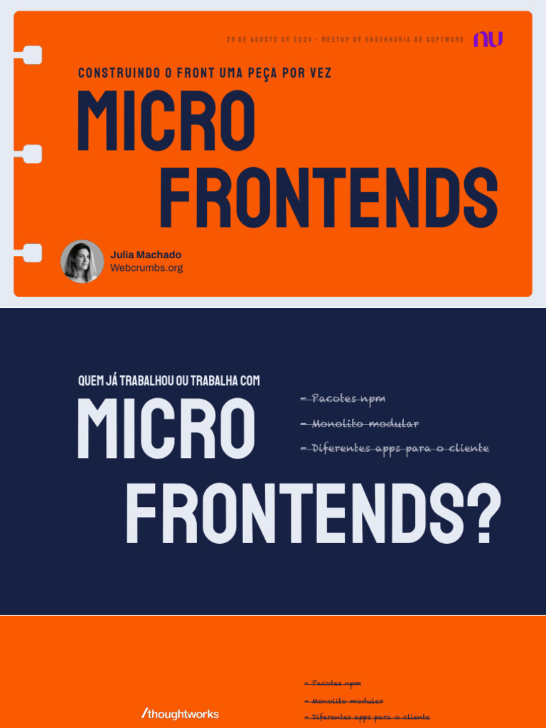 Julia at Nubank - Micro Frontends - August 28 2024 | PDF