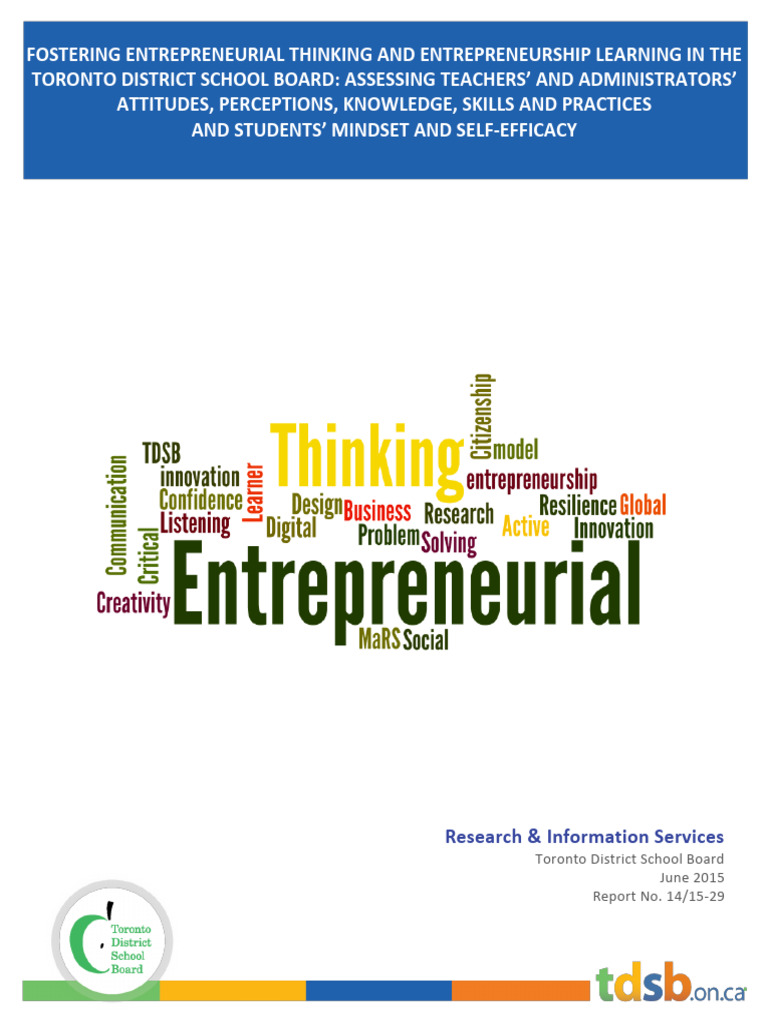 Entrepreneurial Thinking and Youth Entrepreneurship | PDF ...
