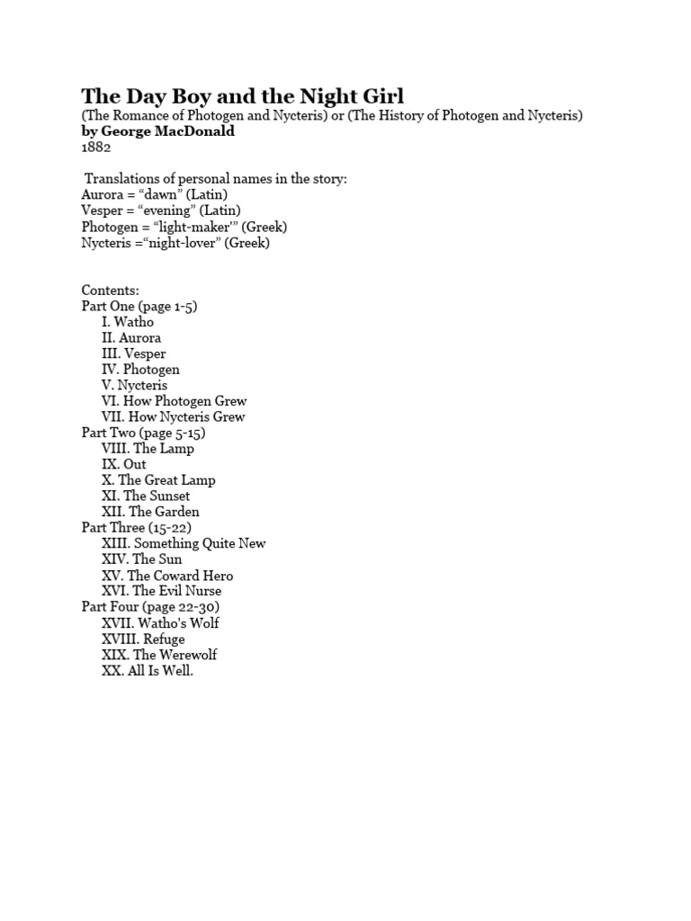 7-9-30pthe Day Boy and The Night Girl-Part 2-George Macdonald | PDF